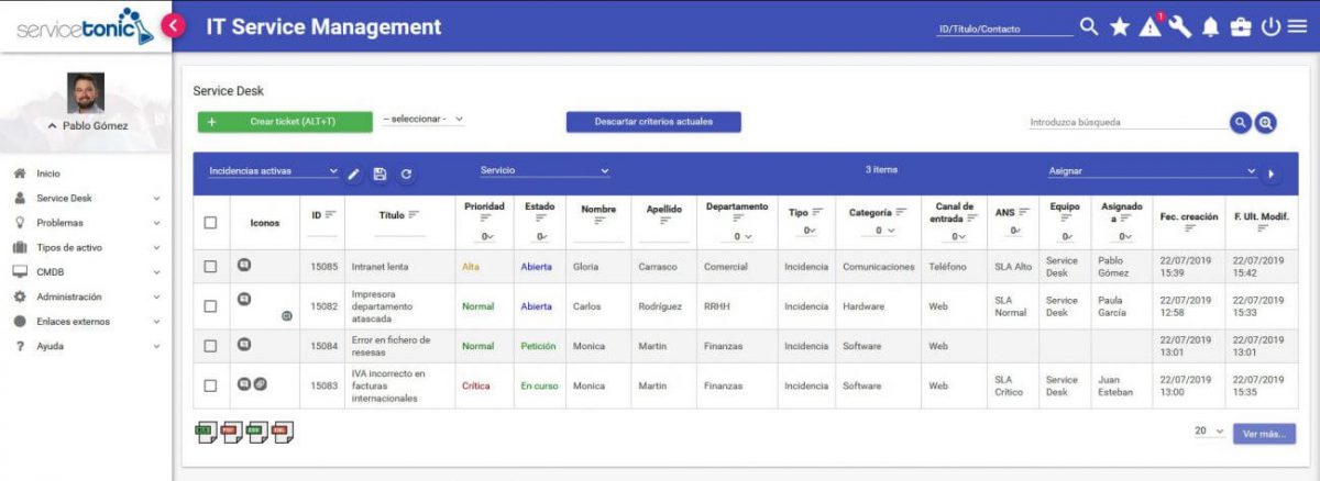 Software de gestión TI (ITSM) alineado con ITIL | ServiceTonic Software de gestión TI (ITSM) alineado con ITIL | ServiceTonic